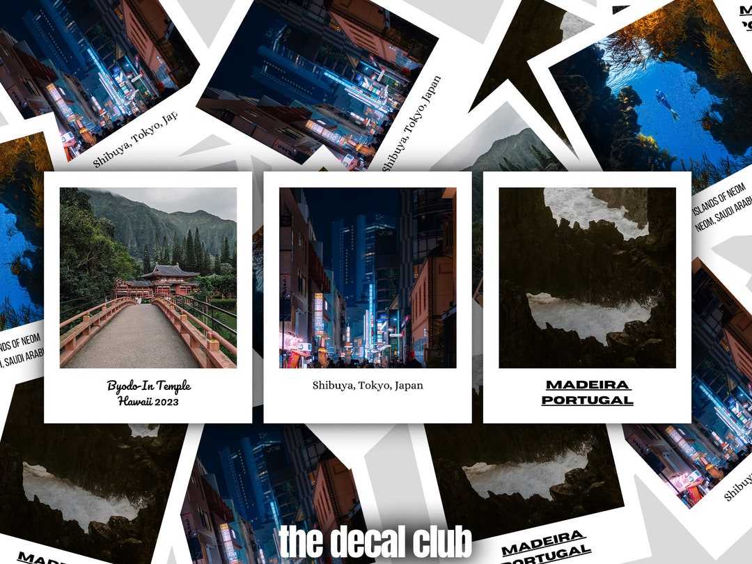 Custom Polaroid Vinyl Sticker, Font Options, Filter Options, Great for ...