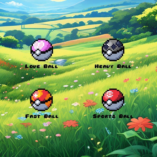Pixelated Poke Ball Decal Stickers for Laptops: Anime & Gaming Vinyl ...