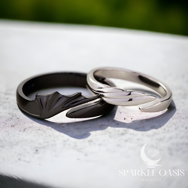 Angel Demon Rings - Etsy