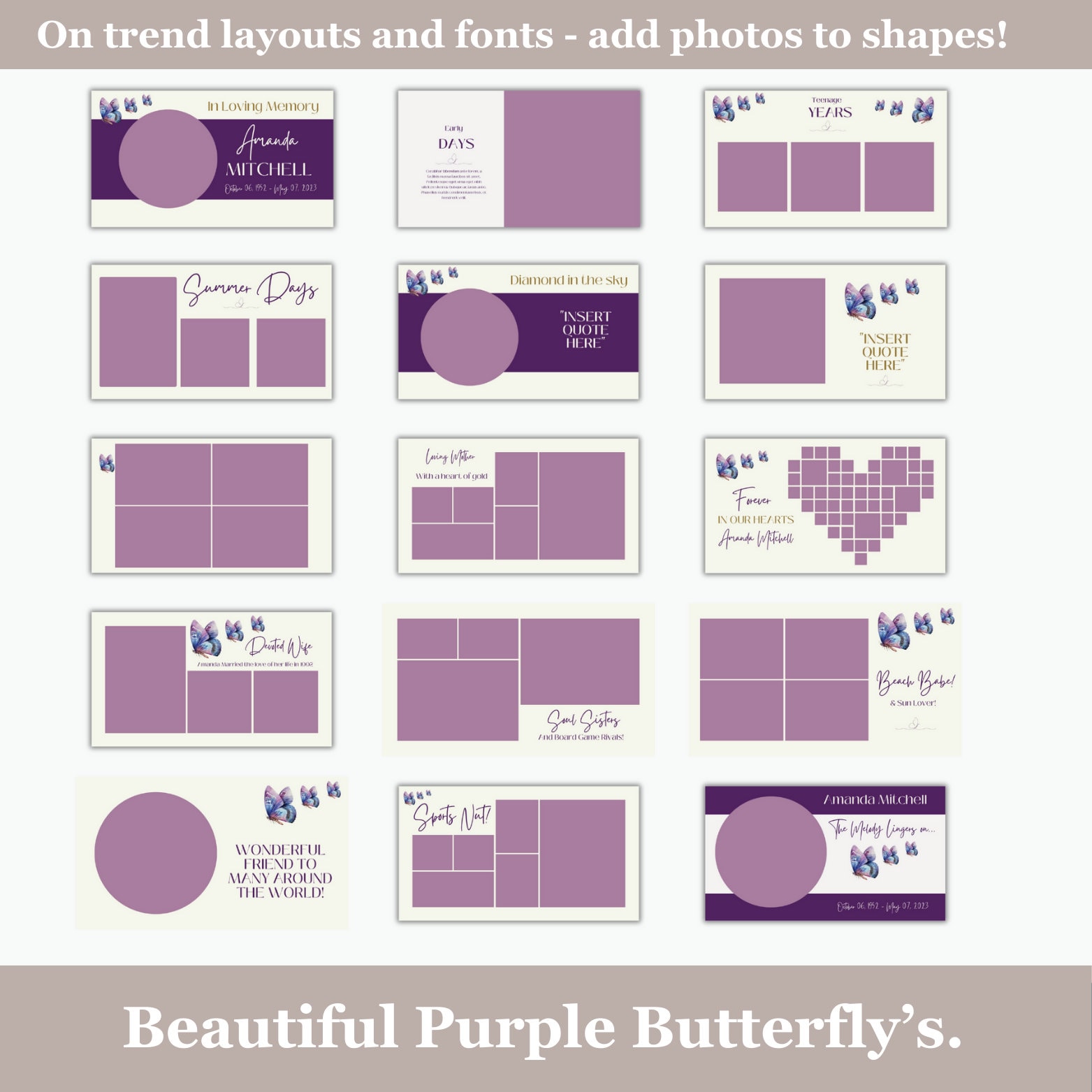 DIY Funeral Slideshow. Microsoft Powerpoint Template for Memorial ...