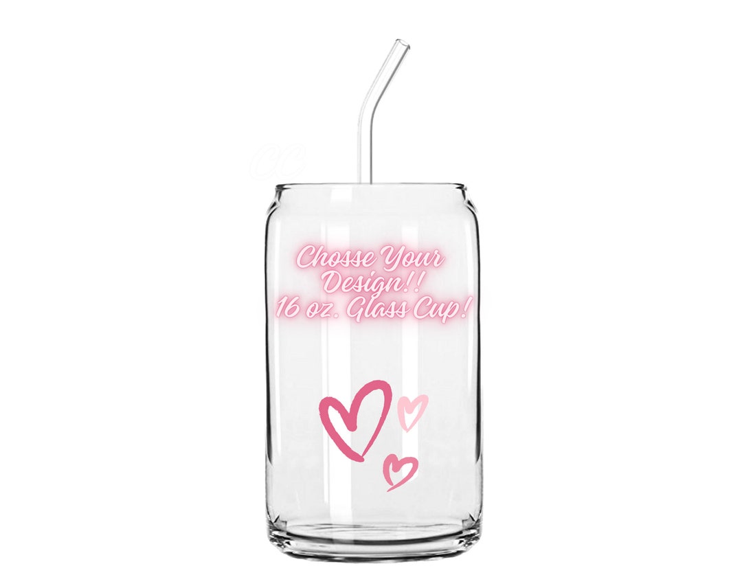 Positive Vibes 16oz Glass Cup With Bamboo Lid and Glass Straw (YOU ...