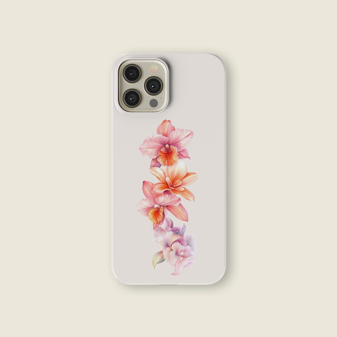 Orchid Phone Case Watercolor Palette Summer Phone Case Peace Lily ...
