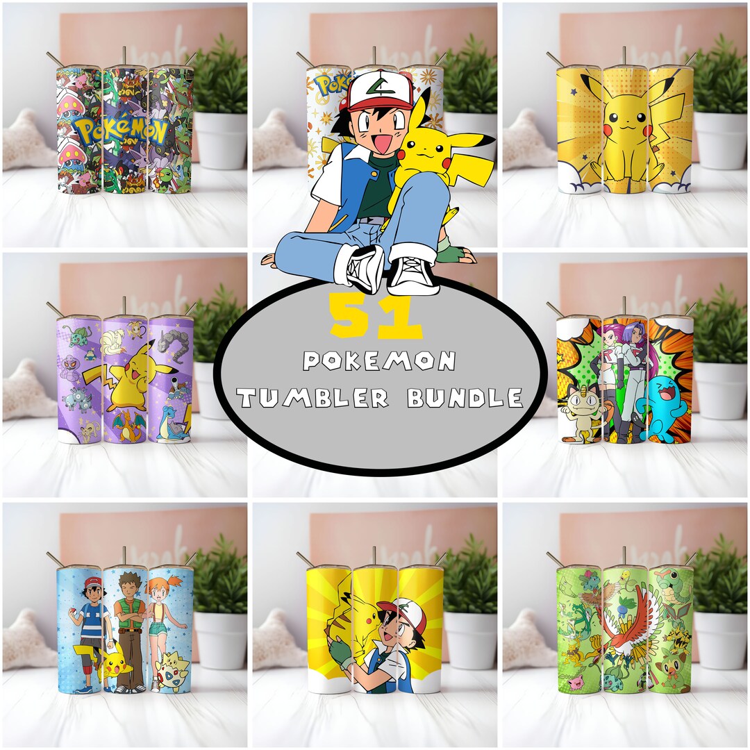 51 Files Pokemon Tumbler Wrap Bundle, Pokemon Sublimation Designs ...