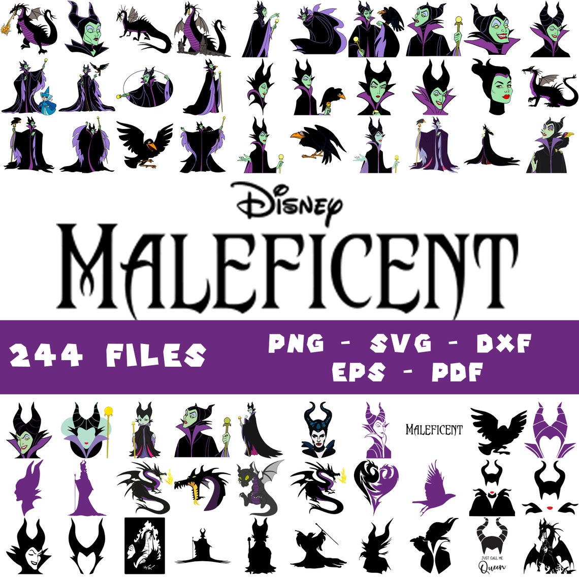 244 Files Maleficent Svg Bundle Png-svg-dxf-eps-pdf - Etsy UK