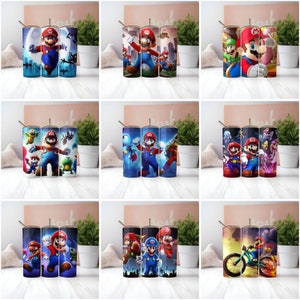 3D Super Mario Tumbler Wrap Bundle, Mario Bros Tumbler Wrap, Super ...