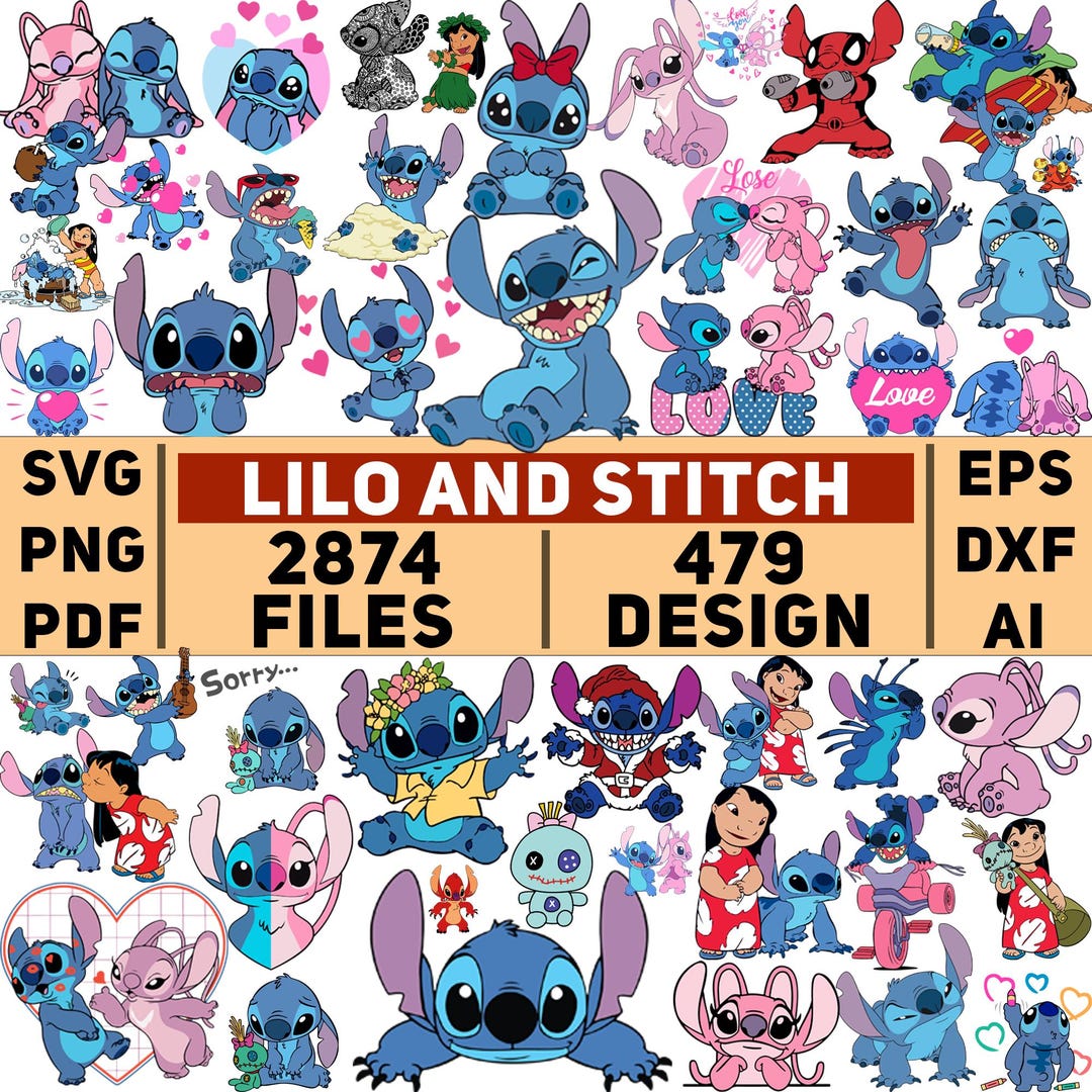 2800+ Stitch Files, Stitch Svg, Stitch Bundle, Stitch Clipart, Stitch ...