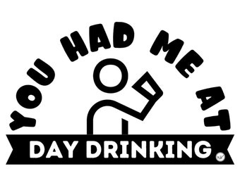 Day Drinking Sticker, Summer Decal, Alcohol Sticker, Retro Summer ...