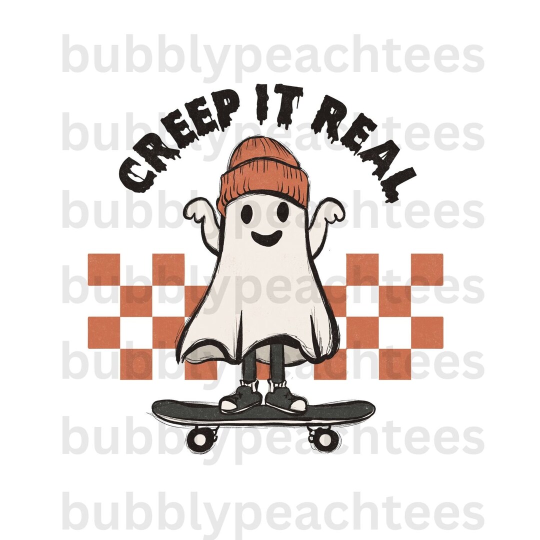 Creep It Real PNG, Ghost Png, Halloween Png, Skateboarding PNG, Spooky ...
