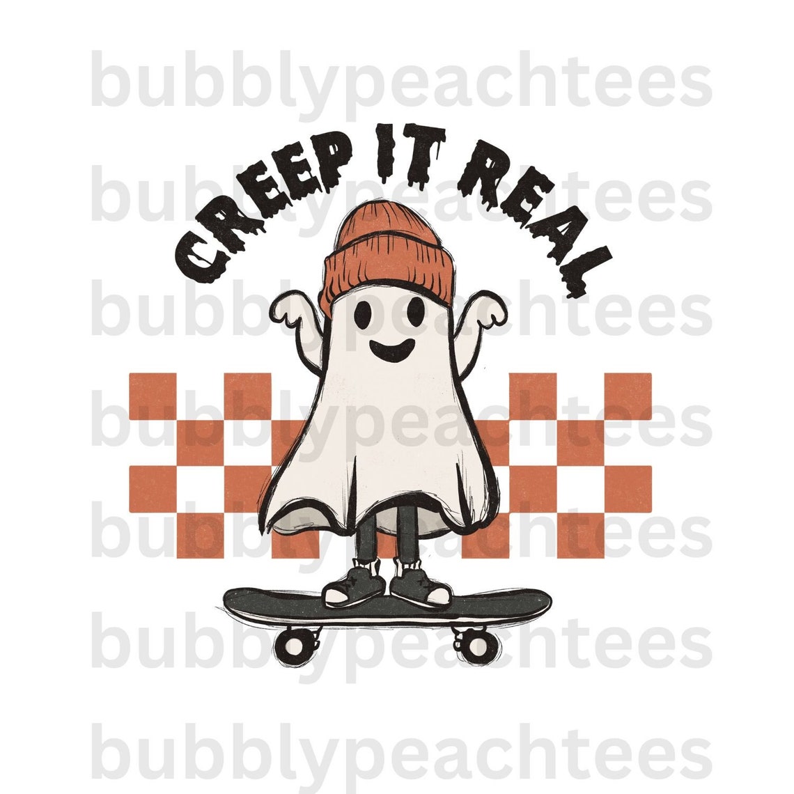 Creep It Real PNG, Ghost Png, Halloween Png, Skateboarding PNG, Spooky ...