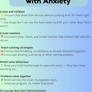 Children’s Anxiety Toolkit | Printable Parent Support Guide - Etsy