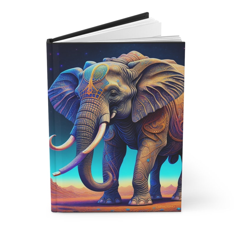 Colorful Elephant Hardcover Journal - Etsy