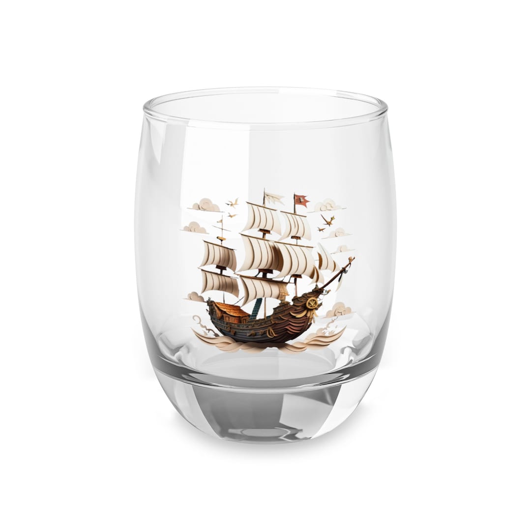 Pirate Ship Whiskey Glass - Etsy