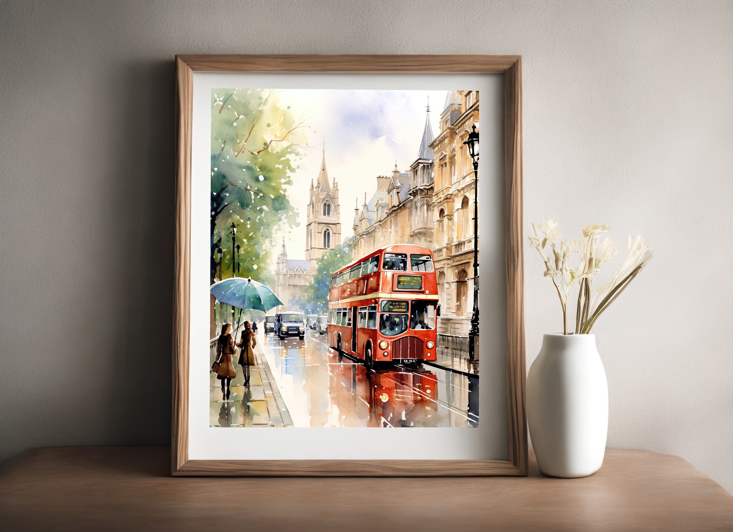London Watercolor London Art London Scene Downloadable - Etsy