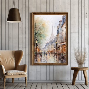 Paris Watercolor, Paris Scene, Paris Art, Paris Painting, Downloadable ...