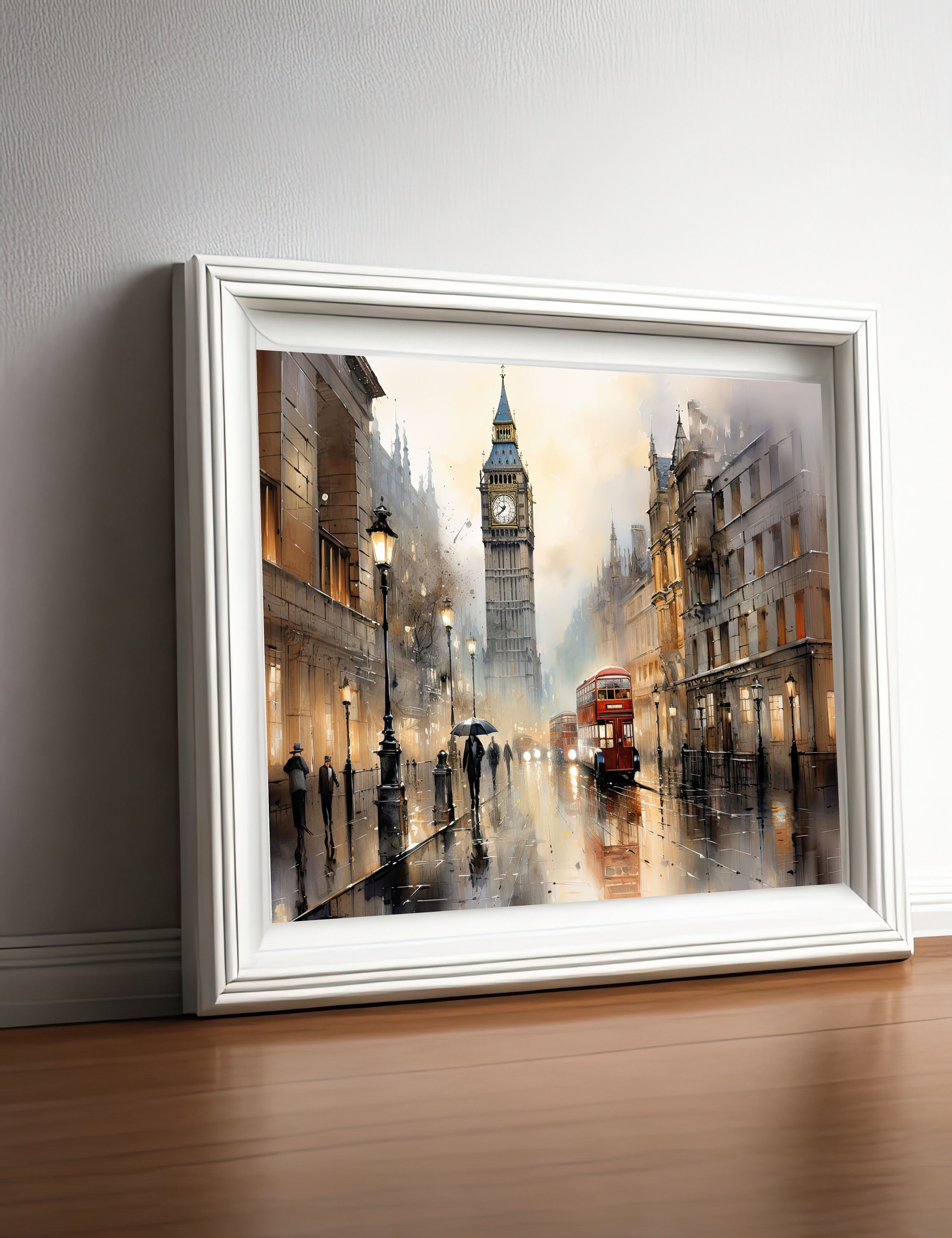 London Watercolor, London Art, London Scene, Downloadable Print ...