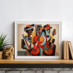 Modern Art Print, Three Musicians, Picasso Inspired Images ...