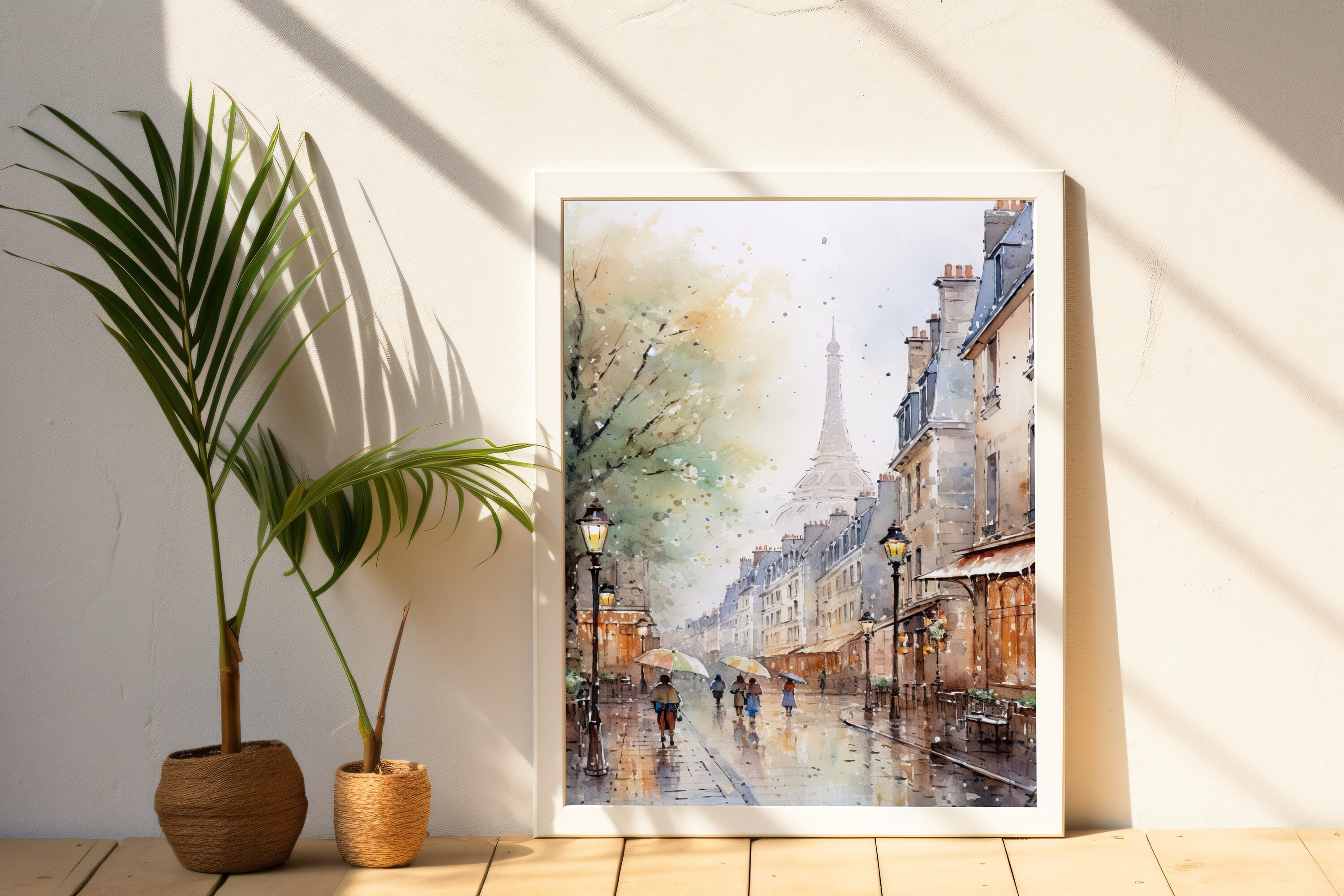 Paris Watercolor, Paris Scene, Paris Art, Paris Painting, Downloadable ...