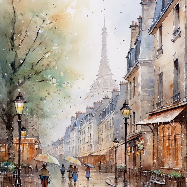 Paris Scene Painting - Etsy