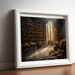 Old Library Oil Painting / Interior Print / Downloadable Print ...