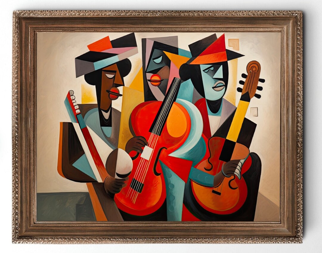Modern Art Print, Three Musicians, Picasso Inspired Images ...