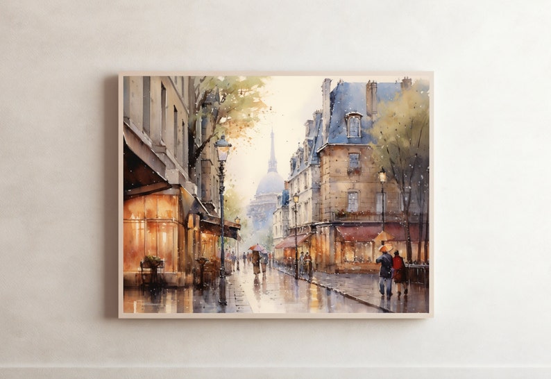 Paris Watercolor, Paris Art, Paris Painting Digital Download ...