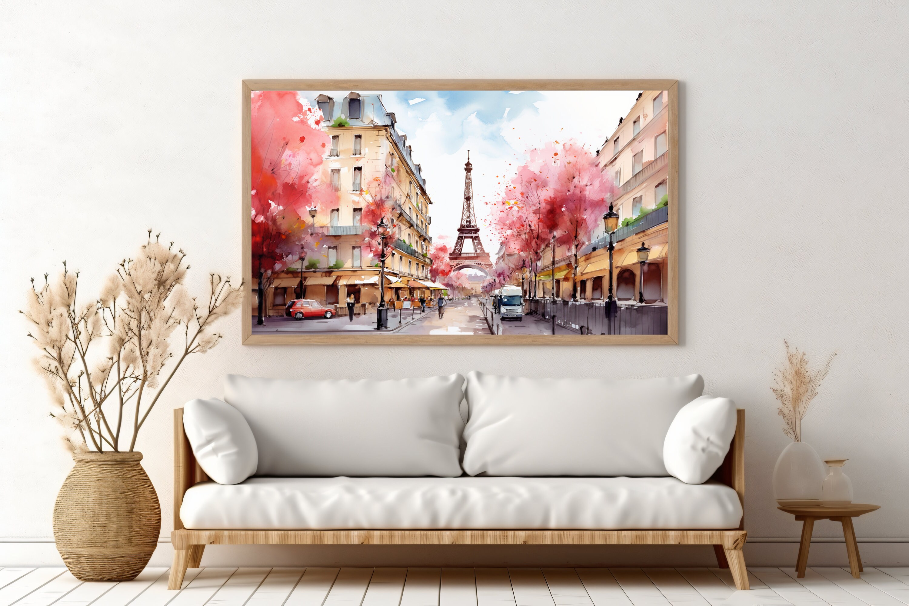 Paris Watercolor, Paris Art, Paris Painting, Paris Scene, Downloadable ...