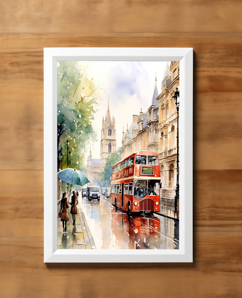 London Watercolor London Art London Scene Downloadable - Etsy