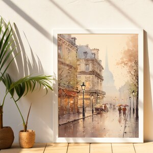 Paris Watercolor, Paris Scene, Paris Art, Watercolor, Downloadable ...