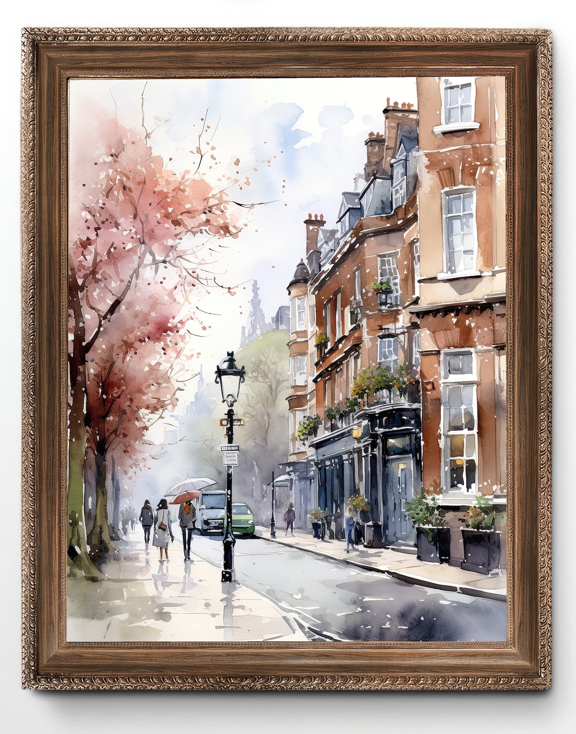 London Watercolor, London Art, London Scene, London Painting, Vintage ...