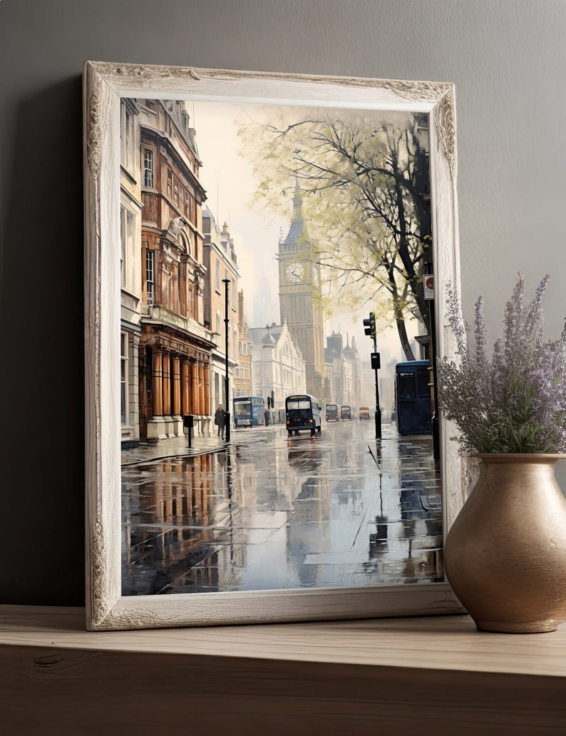 London Watercolor, London Scene, London Art, City of London, Vintage ...