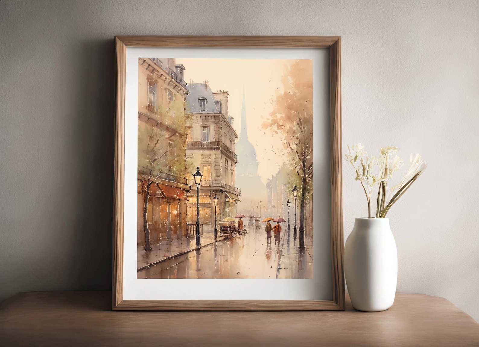 Paris Watercolor, Paris Scene, Paris Art, Watercolor, Downloadable ...