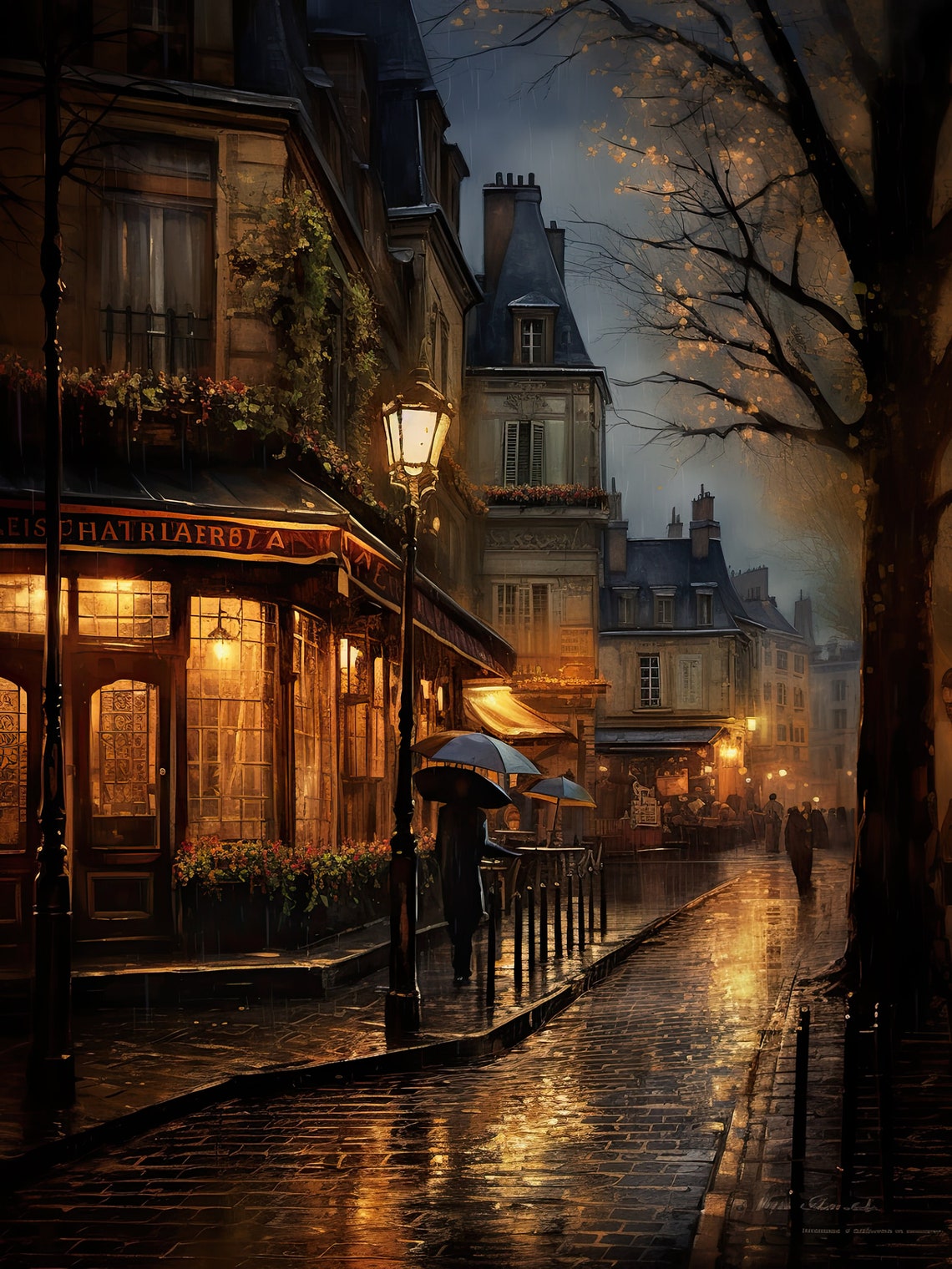 Paris Watercolor, Paris Art Print, Paris Painting Digital Download ...