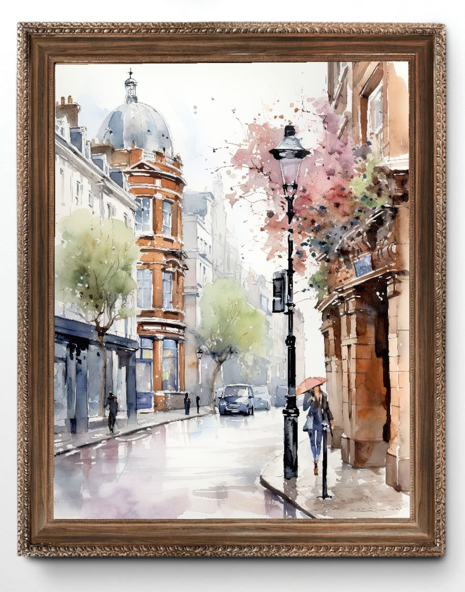 London Watercolor, London Art, London Scene, London Painting ...