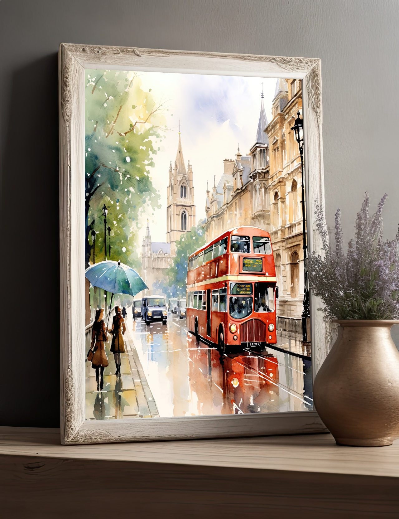 London Watercolor London Art London Scene Downloadable - Etsy