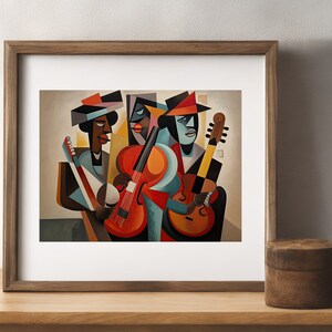 Modern Art Print, Three Musicians, Picasso Inspired Images ...