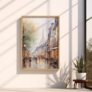 Paris Watercolor, Paris Scene, Paris Art, Paris Painting, Downloadable ...