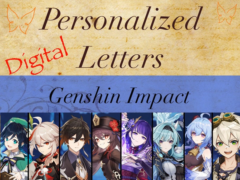 Letter From Genshin Impact Characters - Etsy