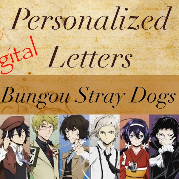 Letters From Bungou Stray Dogs Characters - Etsy