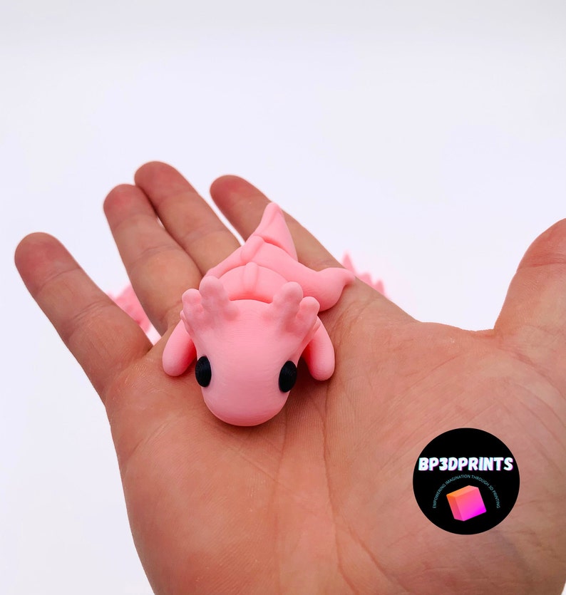 Baby Axolotl 3D Printed Fidget Toy Articulated - Etsy