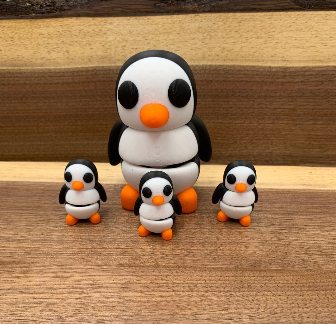 Baby Penguin Articulated 3D Printed Fidget Toy, Stim Toy - Etsy