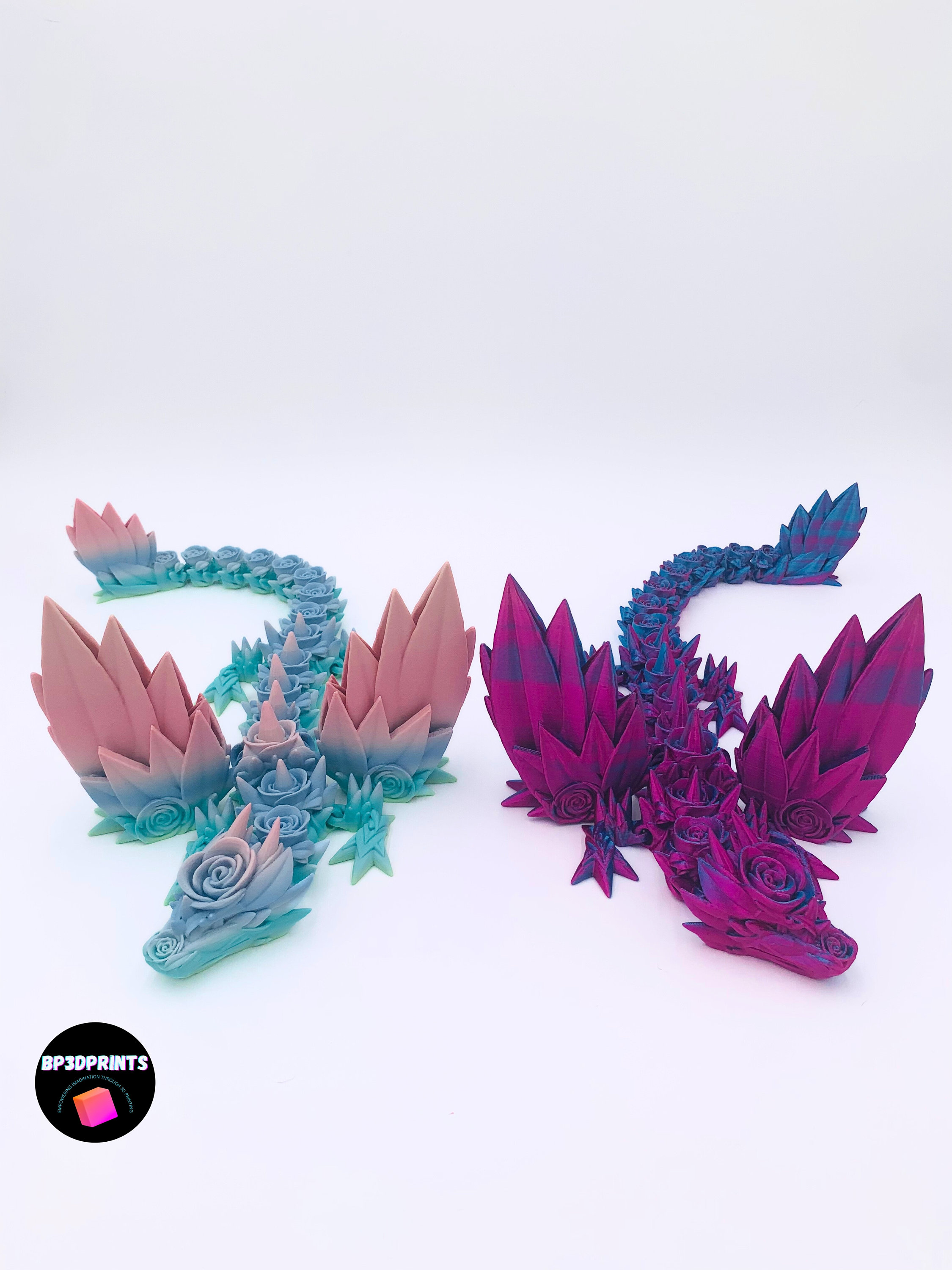 Custom Color Dragon Fidget Toy Rosewing Dragon Figurine Articulated 3D ...