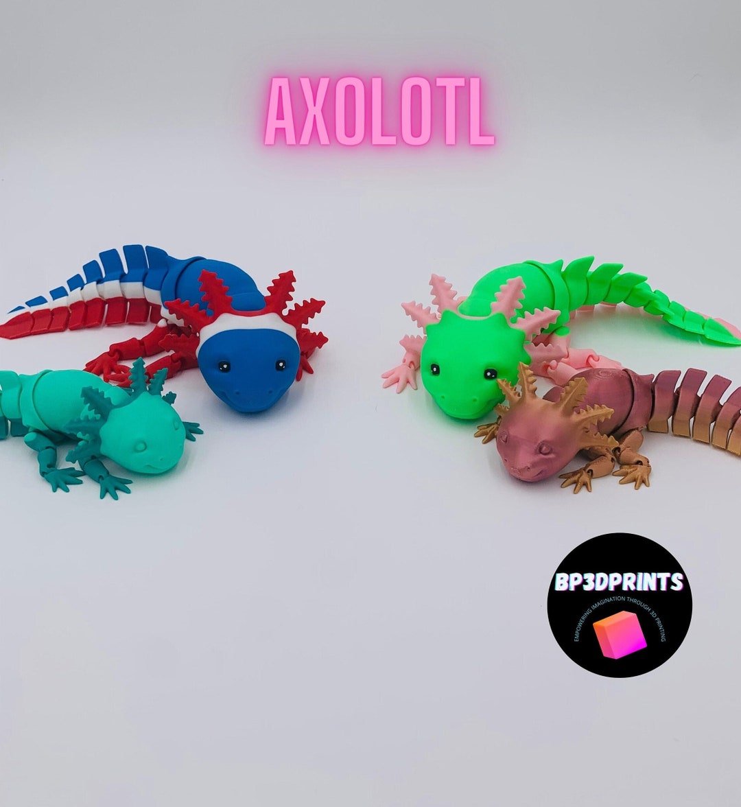 Axolotl Baby Axolotl Articulated 3d Printed Custom Color - Etsy