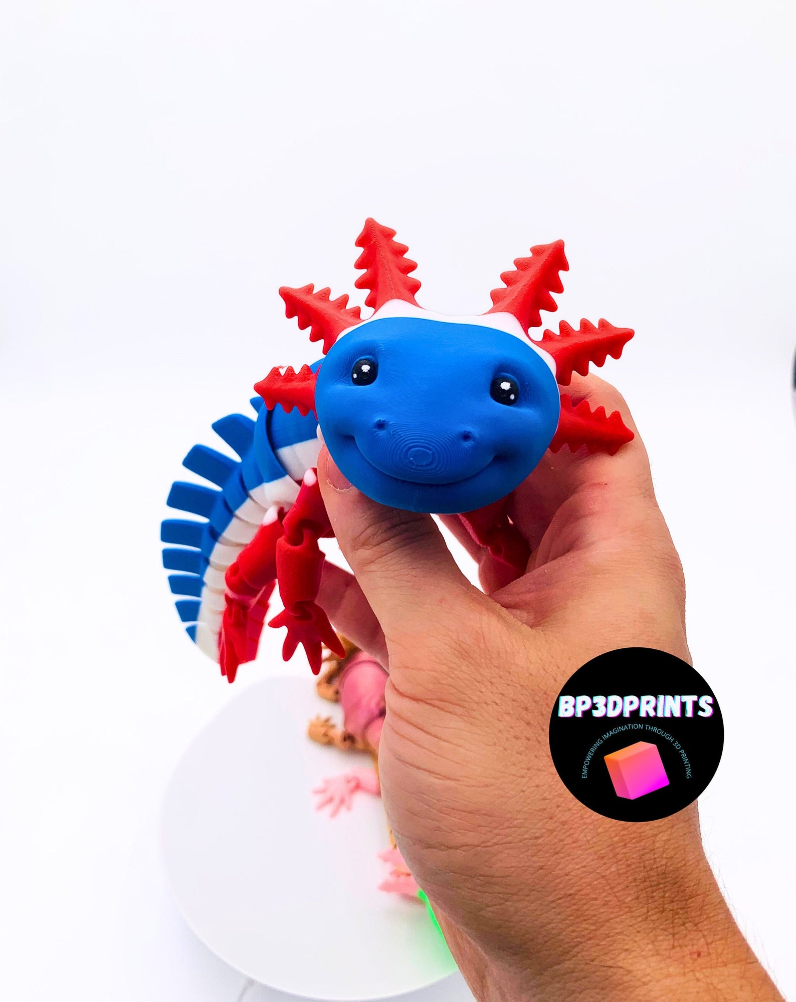 Axolotl, Baby Axolotl, Articulated 3d Printed, Custom Color Options ...