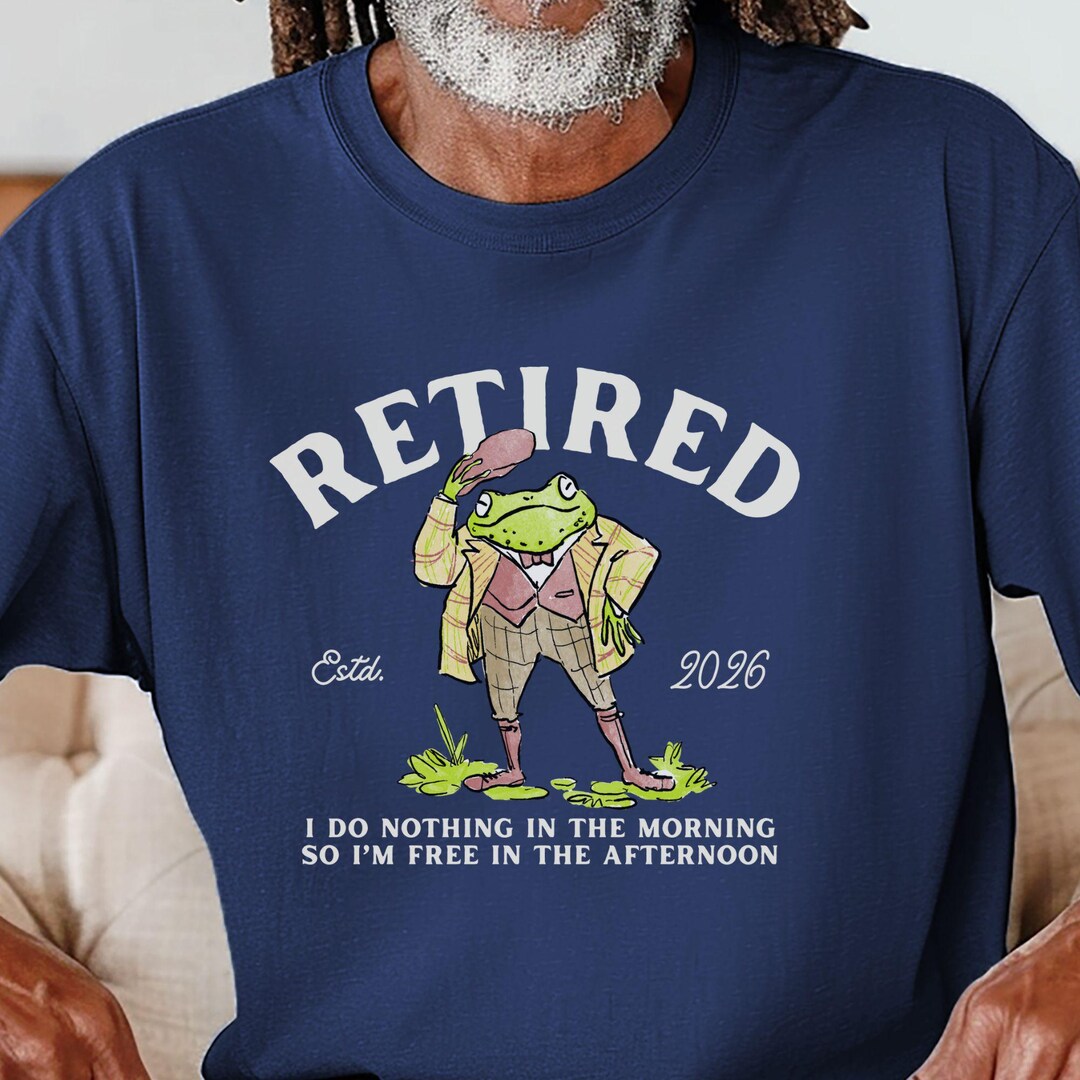 Funny Frog Retirement Shirt: Comfort Colors Tee, Gift for Grandpa - Etsy