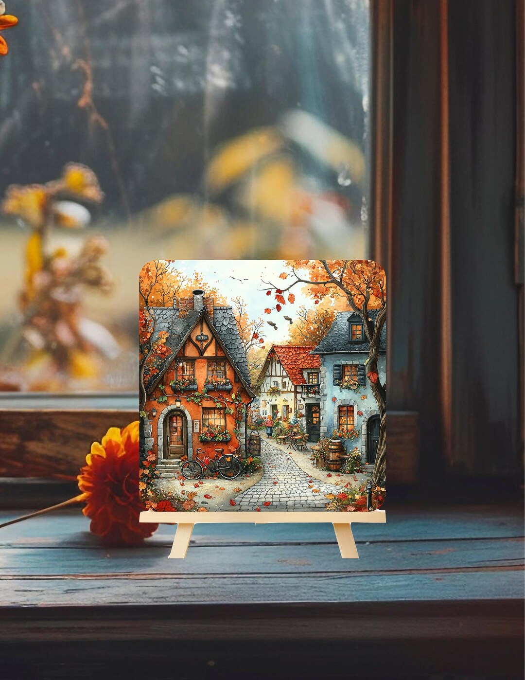 Fall, Village Town, Fall Wood Sign, Seasonal Decor, Hostess Gift ...