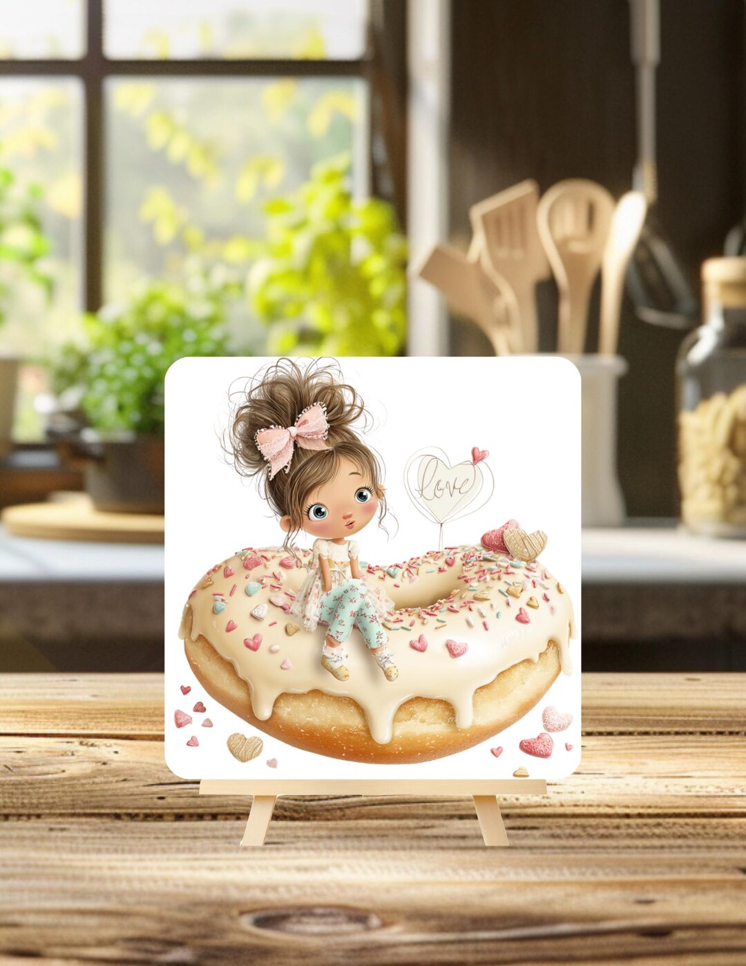 I Love Donuts, Wood Block Sign, Gift, Love, Birthday, Friendship - Etsy