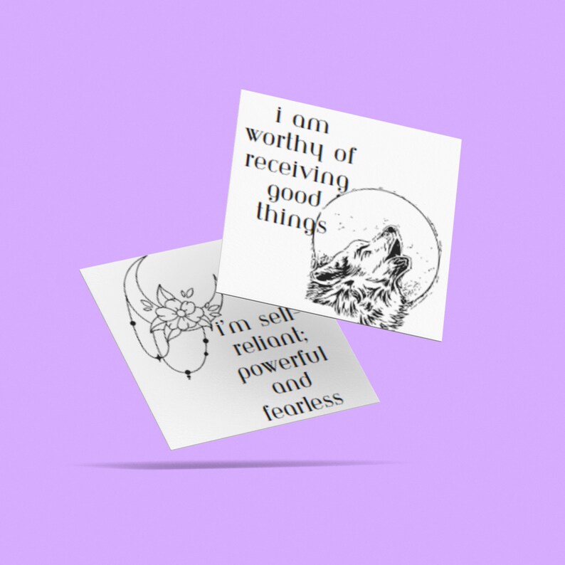 Moon, Printable Affirmation Cards, Self-care Cards, Digital Download ...