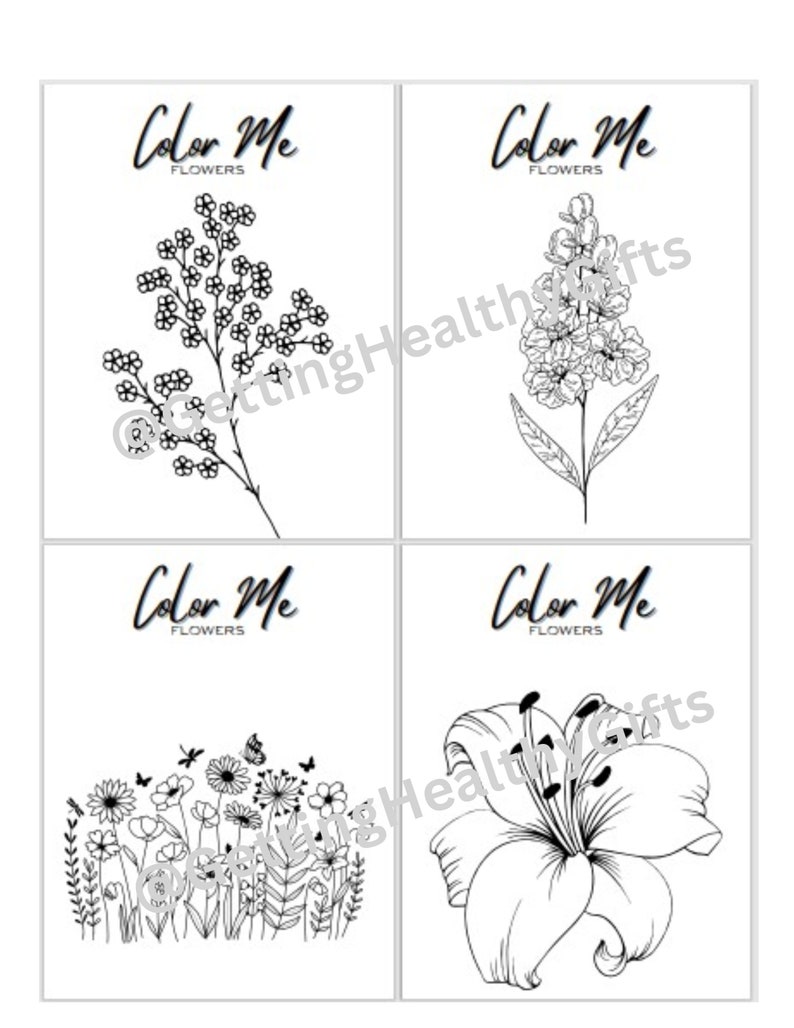 Digital Coloring Book, Printable Coloring Book, - Etsy