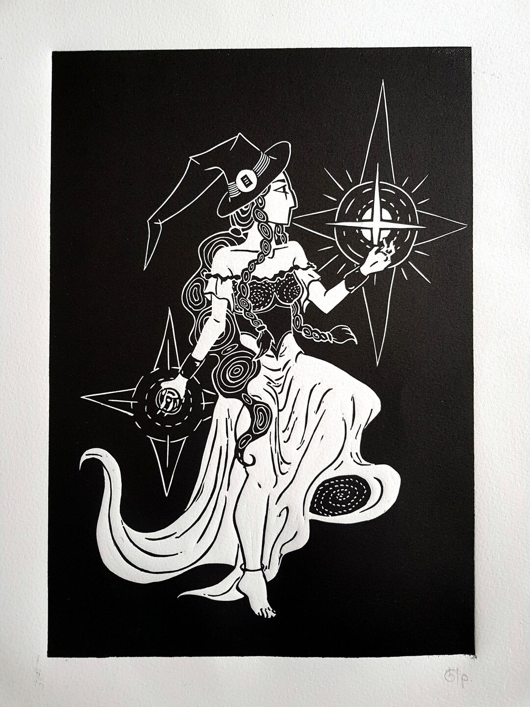 Witch Poster Linocut - Etsy