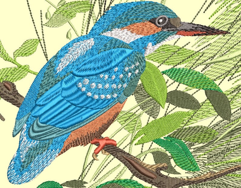 Kingfisher Embroidery - Etsy